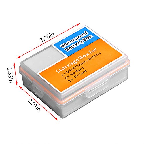 NP-FW50 Battery, Pickle Power 2 x 1500mAh Batteries for Sony Alpha A6500, A6400, A6300, A6000, A3000, A5000, A5100, A7II, A7RII, A7, RX10 NEX-3/5/7 Series Camera, with Battery Storage Case