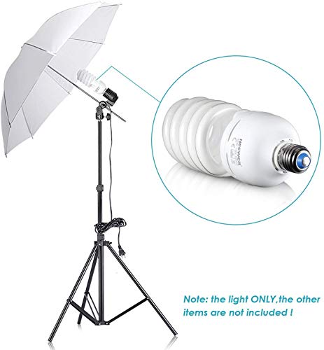 SLOW DOLPHIN Photo CFL Full Spectrum Light Bulb, 45W 5500K CFL Daylight Photography Photo Video Studio Lighting