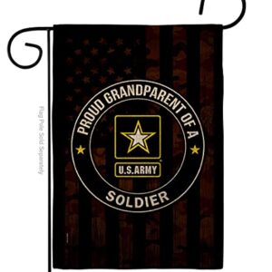 US MILITARY Proud Grandparent Army Burlap Garden Flag-Armed Forces Rangers United State American Military Veteran Retire Official House Decoration Banner Small Yard Gift Double-Sided, Made in USA