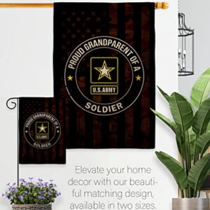 US MILITARY Proud Grandparent Army Burlap Garden Flag-Armed Forces Rangers United State American Military Veteran Retire Official House Decoration Banner Small Yard Gift Double-Sided, Made in USA