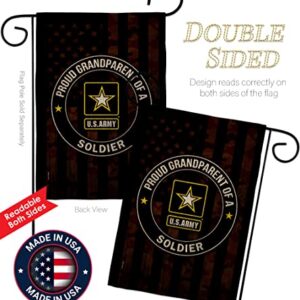 US MILITARY Proud Grandparent Army Burlap Garden Flag-Armed Forces Rangers United State American Military Veteran Retire Official House Decoration Banner Small Yard Gift Double-Sided, Made in USA