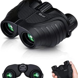 Binoculars 15x25 for Adults and Kids,Waterproof Binoculars with Low Light Night Vision, Durable & Clear Binoculars for Outdoor Sports,Concerts and Bird Watching