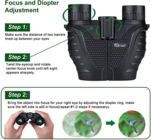 Binoculars 15x25 for Adults and Kids,Waterproof Binoculars with Low Light Night Vision, Durable & Clear Binoculars for Outdoor Sports,Concerts and Bird Watching