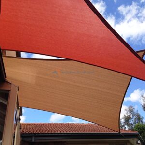 TANG Sunshades Depot Brown 8’x8’ Square UV Block Sun Shade Sail Perfect for Outdoor Patio Garden Pergola Gazebo Canopy Dock Deck Playground Preschool Heavy Duty 180 GSM Customize Made Size