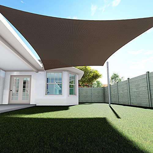 TANG Sunshades Depot Brown 8’x8’ Square UV Block Sun Shade Sail Perfect for Outdoor Patio Garden Pergola Gazebo Canopy Dock Deck Playground Preschool Heavy Duty 180 GSM Customize Made Size