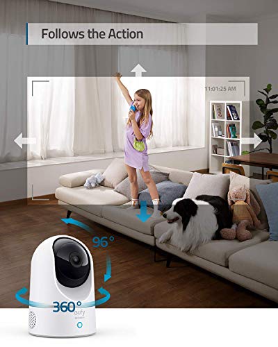 eufy Security, 2K Indoor Cam Pan & Tilt 2-Cam Kit, Plug-in Security Indoor Camera with Wi-Fi, IP Camera, Human & Pet AI, Voice Assistant CompatibilityHomeBase Not Required (Renewed)