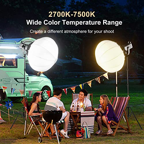 GVM 150W Video Light Kit, 2700K-7500K Continuous Lighting for Photography with Lantern Softbox&Stand, Bi-Color Studio Light Kit with Bluetooth Control, CRI 97+ 8 Scene Lights for Live Streaming