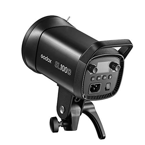 Godox SL100D LED Video Light, with Godox RC-A6 Remote Controller, 100W 5600K 32,100Lux @1M CRI 96+ Daylight LED Continuous Light, 8 FX Effects Studio LED Light with Bowens Mount