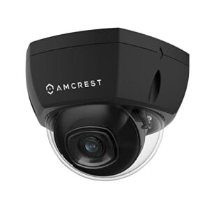 amcrest ultrahd 4k (8mp) outdoor security poe ip dome camera, 98ft nightvision, 2.8mm lens, ip67 weatherproof, ik10 vandal resistant dome, 256gb microsd recording, black (ip8m-2493eb-v2)