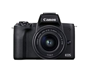 canon eos m50 mark ii (black) + ef-m 15-45mm & ef-m 55-200mm is stm bundle