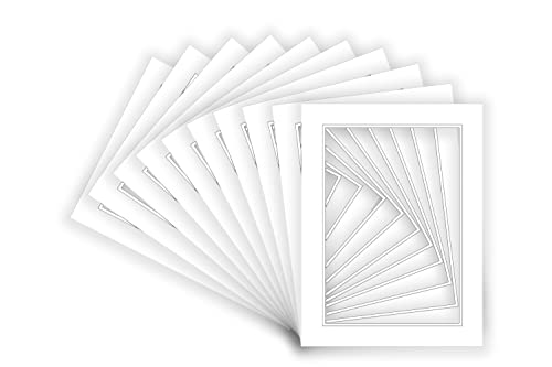 8x10 Mat for 6x8 Photo - Precut White on White Double Mat Picture Matboard for Frames Measuring 8 x 10 Inches - Bevel Cut Matte to Display Art Measuring 6 x 8 Inches - Acid Free ONE MAT