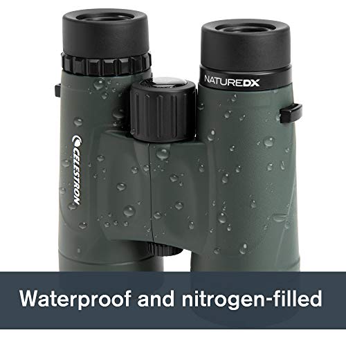 Celestron – Nature DX 8x42 Binoculars – Outdoor and Birding Binocular – Fully Multi-coated with BaK-4 Prisms – Rubber Armored – Fog & Waterproof Binoculars – Top Pick Optics