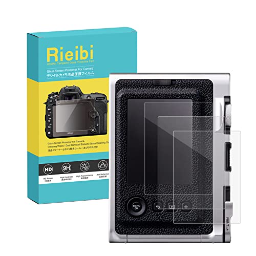 (3 Packs) Rieibi Screen Protector for Fujifilm Instax Mini EVO X-Pro1 Digital Camera, 0.25mm 9H Hardness Tempered Glass Film for Fuji XPRO1 X-Pro 1 Anti-Fingerprint Anti-Scratch Ultra-Clear