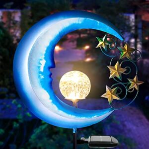 solar outdoor lights garden decor – waterproof moon decor solar garden lights – outdoor lights solar powered patio decor pathway landscape lights – garden stakes decorative solar lights outdoor