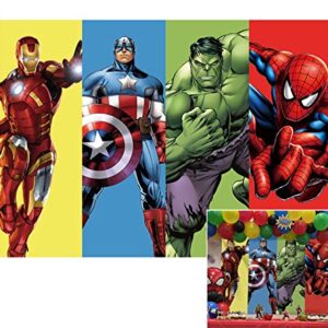 Hero Backdrop for Boy Birthday Party Super City Red Hero Anime Iron Photography Background 7x5ft Children Bday Party Supplies Baby Shower, 7x5FT(210x150CM)