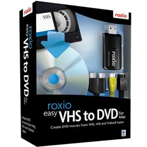 roxio easy vhs to dvd for mac | vhs, hi8, v8 video to dvd or digital converter [mac disc]