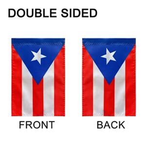 TSMD Puerto Rico Garden Flag Puerto Rican Flags Double Sided Outdoor Yard Decorative,12"x 18",2 Pack