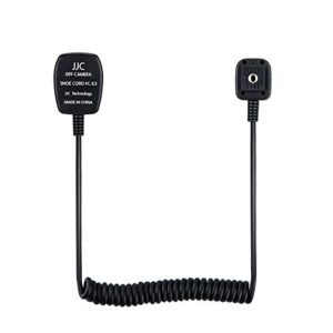 flash ttl cord jjc off-camera flash hot shoe cord for canon r5 r6 rp r t8i t7 t7i t6 t6i t6s t5 t5i sl3 sl2 90d 80d 77d 6d mark ii 5d mark iv m50 m6,etc replaces canon oc-e3 cord -1.3m