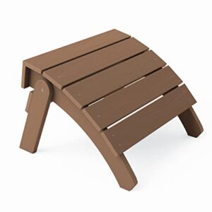 yefu adirondack ottoman, patio foot rest, adirondack foot rest, folding adirondack footstool, weather resistant for adirondack chair, widely used for outdoor, porch, backyard, garden, fire pits-teak