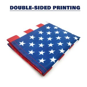 2 pack American Garden Yard Flag USA Garden Flag 12 x 18 - Double Sided Printing Double Stitched and 3 Layers of Silk Fabric American flag for yard courtyard