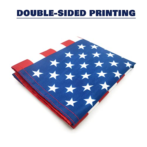 2 pack American Garden Yard Flag USA Garden Flag 12 x 18 - Double Sided Printing Double Stitched and 3 Layers of Silk Fabric American flag for yard courtyard