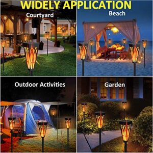 Solar Torch Lights Outdoor Eycfo Torches Flickering Dancing Flames Garden Landscape Lanterns Patio Pool Pathway Light(Pack 2)