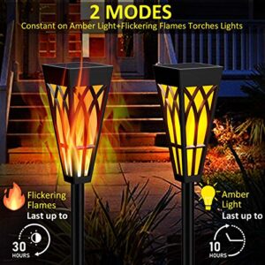 Solar Torch Lights Outdoor Eycfo Torches Flickering Dancing Flames Garden Landscape Lanterns Patio Pool Pathway Light(Pack 2)