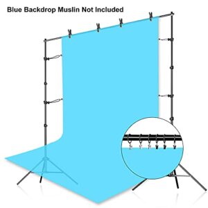 FUDESY Backdrop Stand 7x10Ft Adjustable Photography Background Support System Kit for Photo Video Studio with Carry Bag,Spring Clamps