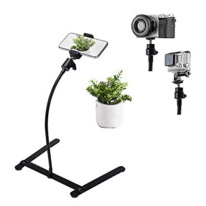 photo copy pico projector stand adjustable teaching online stand flexible pipe mount for live streaming online video baking crafting demo and draw recording