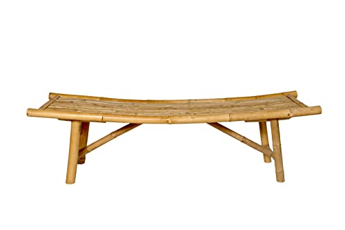 boohugger Outdoor Bench | Japanese Style | Garden Furniture | Natural Bamboo | 59”x18”x18”