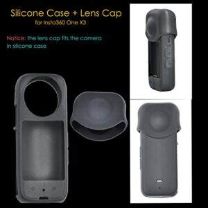 VGSION Silicone Case Lens Cap Screen Tempered Film for Insta360 One X3