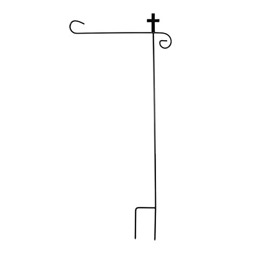 Briarwood Lane Wrought Iron Cross Garden Flag Stand 40" H