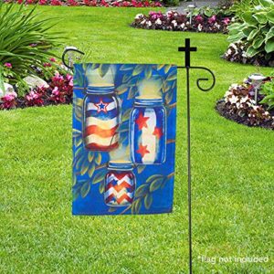 Briarwood Lane Wrought Iron Cross Garden Flag Stand 40" H