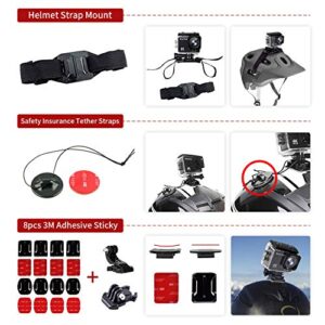 MOUNTDOG Action Camera Accessories Kit for GoPro Hero 10 9 8 7 6 5 4 3+ 3 Hero Session 5 Black Accessory Bundle Set for Yi AKASO Apeman SJ4000 DBPOWER WiMiUS QUMOX Campark Action Camera Accessory