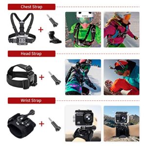 MOUNTDOG Action Camera Accessories Kit for GoPro Hero 10 9 8 7 6 5 4 3+ 3 Hero Session 5 Black Accessory Bundle Set for Yi AKASO Apeman SJ4000 DBPOWER WiMiUS QUMOX Campark Action Camera Accessory