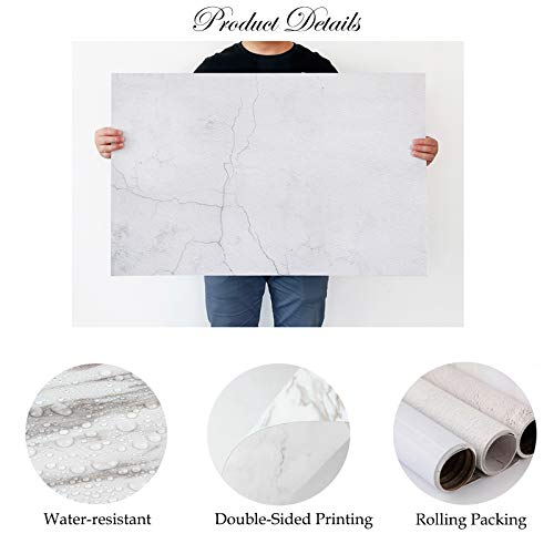 Flat Lay Backdrops Marble Photography Backgrounds Paper 3 Pack Kit 22x34Inch/ 56x86cm Double Sided Photo Props Rolls for Food Product Jewelry Tabletop Blog Pictures, 6 Pattern…