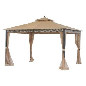 garden winds replacement canopy top cover for allogio gazebo – riplock 350 – beige