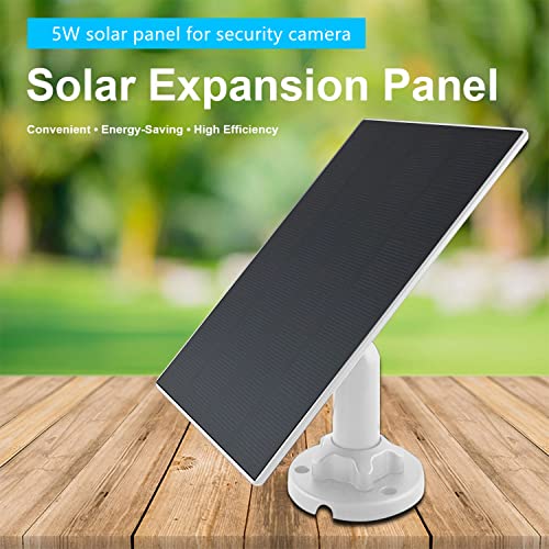 Solar Panel for Wireless Security Camera Outdoor,USB C & Micro USB 5W Solar Panel Compatible with Rechargeable Battery Camera, IP65 Waterproof Solar Panel with 9.8ft USB Cable