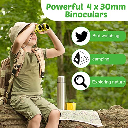 9 Pack Kid Binoculars Shockproof Mini Compact Binoculars Gifts for 3-12 Years Boys Girls Folding Small Telescope Binoculars for Kids Bird Watching Camping Outdoor Play, 9 Colors