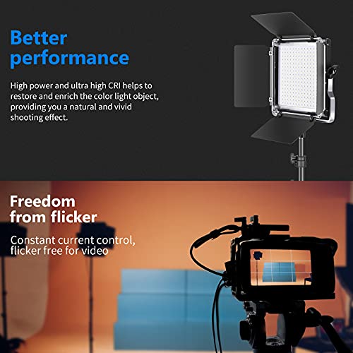 Neewer 660 RGB Led Video Light with APP Control, 360°Full Color Video Lighting, CRI 97+ with Barndoor/U Bracket for Gaming, Streaming, YouTube, Webex, Broadcasting, Web Conference, Photography