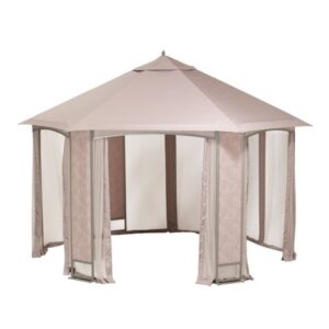 garden winds oakbrook hexagon gazebo replacement canopy top cover – riplock 350