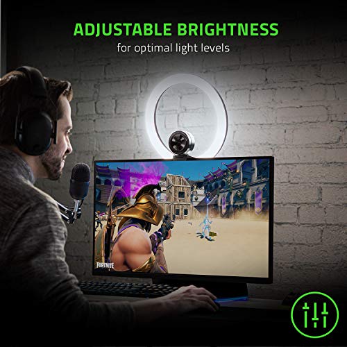 Razer Ring Light 12" Streaming and Selfie Light: Customizable Light Spectrum - Adjustable Brightness - Includes Tripod, Phone and Webcam Mount - Designed for Streaming and Twitch - Compatible w/ Kiyo