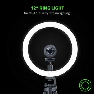 Razer Ring Light 12" Streaming and Selfie Light: Customizable Light Spectrum - Adjustable Brightness - Includes Tripod, Phone and Webcam Mount - Designed for Streaming and Twitch - Compatible w/ Kiyo