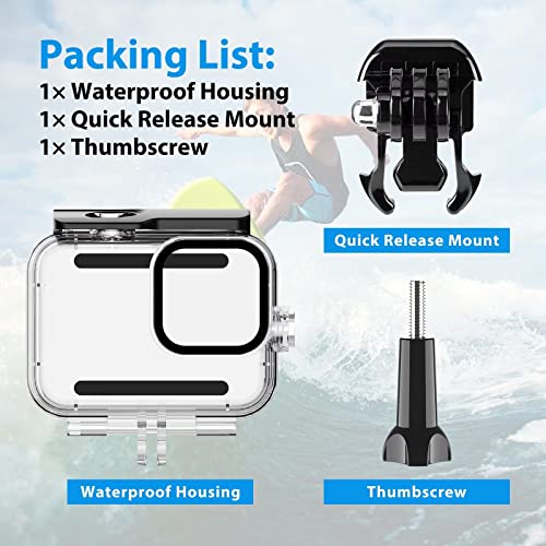 HONGDAK 169ft/60m Waterproof Housing Case for GoPro Hero 11 10/9 Black, Protective Underwater Dive Housing Shell with Bracket Accessories for Go Pro Hero11 Hero10 Hero9 Action Camera