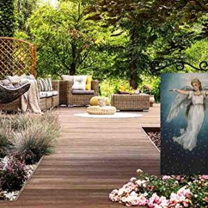 AOYEGO Angel Flying Garden Flag Small Vertical Double Sided 12.5 x 18 Inch Christmas in a Starry Night Sky Burlap Yard Outdoor Decor