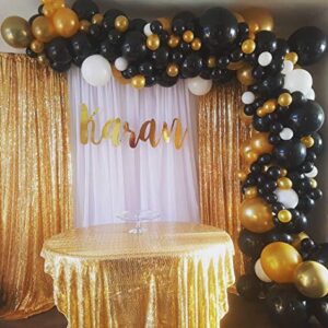 Sequin Backdrop Curtain Gold Sparkly Drapes 4 Panels 2ftx8ft Wedding Ceremony Backdrop Glitter Shimmer Fabric Backdrop Background