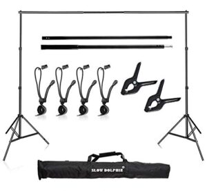 slow dolphin photo video studio 10ft adjustable backdrop support system kit background stand with carry bag