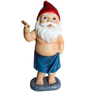 jhwkjs garden gnome statue, funny garden gnome outdoor pool statue decoration indoor outdoor lawn figurines for home patio yard garden decor, housewarming garden gift