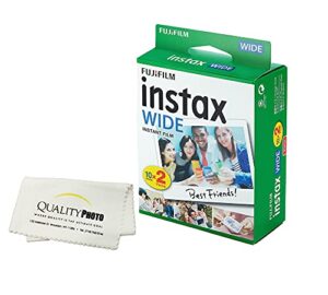 fujifilm instax wide instant film 2 pack (20 exposures) for use with fujifilm instax wide 300, 200, and 210 cameras ……