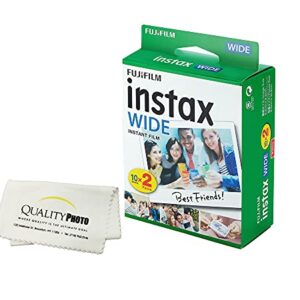 Fujifilm instax Wide Instant Film 2 Pack (20 Exposures) for use with Fujifilm instax Wide 300, 200, and 210 Cameras ……